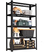 Amazon.com: eShelf 48"W Heavy Duty Garage Shelving Unit, 5-Tier ...