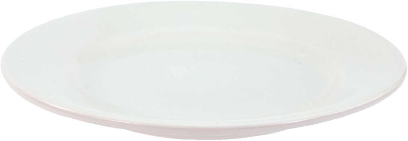 Amazon.com | Crestware Alpine White Rolled Edge 12-Inch Plate, 12-Pack ...