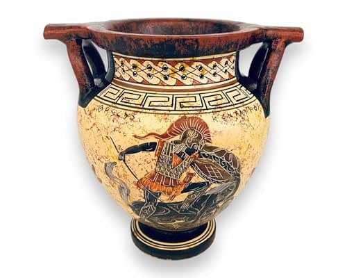 Amazon.com: Greek pottery Vase,Column krater 16cm,Theseus kill Centaur ...