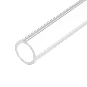 4 x Clear Rigid Round Acrylic Tube 15mm Inner Diameter 18mm Outside ...
