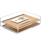Amazon.com: 2 Pack- Stackable Paper Letter Tray, Enlarged A4 File Desk ...