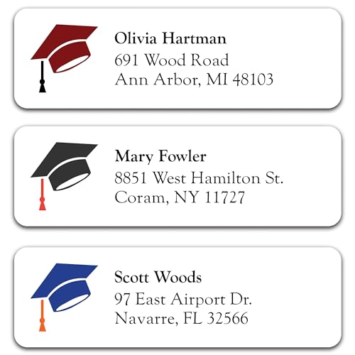 Printable Return Address Labels Graduation Gold Graduation Return