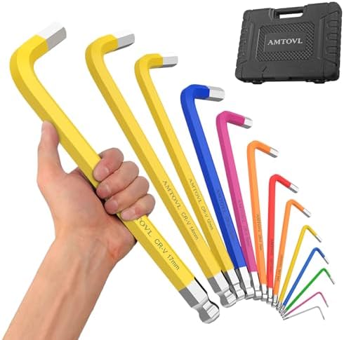 AMTOVL Allen Wrench Set - 12PCS Extra Large Hex Key Set, Metric Allen ...