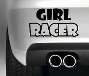 Amazon.com: Girl Racer Vinyl Car Decal (External Fitting) : Automotive