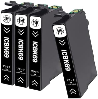 Amazon.co.jp: 【ASSIST-BOX】エプソン(EPSON)用 IC69 ICBK69 互換インクカートリッジ 砂時計 インク ブラック 4本 対応機種:PX-045A PX ...
