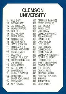 Amazon.com: Checklist Card (Clemson) 1990 Collegiate Collection #200 ...