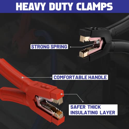 Snapklik.com : EXTRESPO Heavy Duty Jumper Cables - 0 Gauge 25 Feet ...