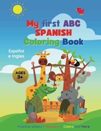 MY First Spanish Coloring Activity Tracing Book Learn English & Spanish ...
