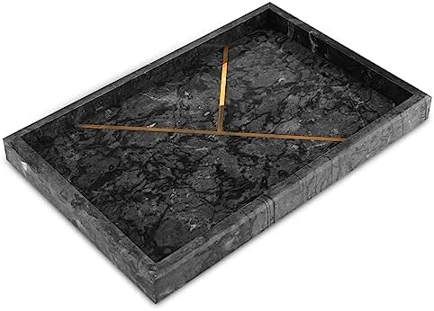 Amazon.com: OAIQNUJ Natural Marble Vanity Tray Genuine Black Marble ...