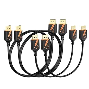Amazon.com: RyzzRooa DP Cables 4-Pack（1FT & 3FT）, 4K@60Hz DP Cable Male ...
