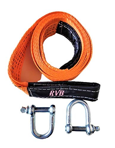 RVB Heavy Duty Emergency Car Towing Belt 50 mm X 4 Mtr Long Heavy Duty ...