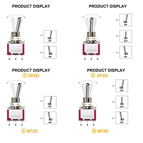 Snapklik.com : 20PCS4 Kinds Toggle Switch AC 5A/125V 2A/250V 36 Pin ...