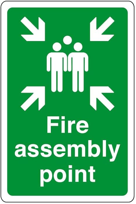 Fire assembly point sign - safety sign - business signs, carpark safety ...
