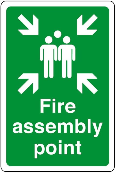 Fire assembly point sign - safety sign - business signs, carpark safety ...