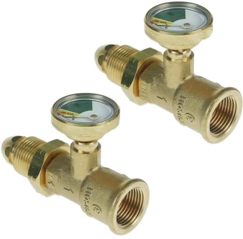 2 x High Low Gas Pressure Gauge Level Indicators Propane for LPG Bottle ...