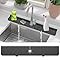 Amazon.com: 30 inch Kitchen Sink Splash Guard, Silicone Faucet Splash ...