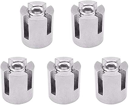 Amazon.com: DollaTek 5-Pack Stainless Steel Cross Cable Clamps Wire ...