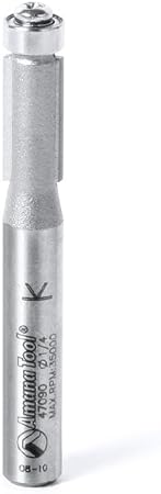 Amana Tool - 47090 Carbide Tipped Flush Trim 1/4 Dia x 1/2 x 1/4" Shank ...