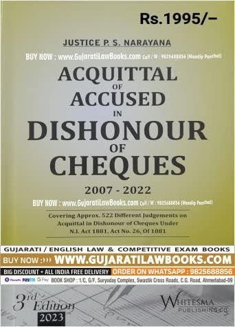 Buy Acquittal of Accused in Dishonour of Cheques 2007-2019 Book Online ...