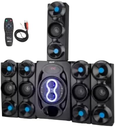 KVY Home Theatre 5.1 with 5 Speaker and Loud Sound, Deep Bass - 9500W ...