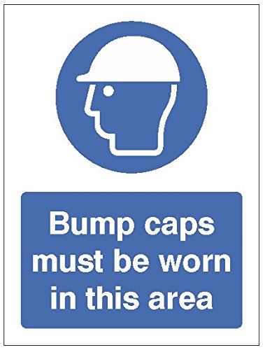 Caledonia Signs 25024E Sign, Bump Caps Must Be Worn In This Area ...