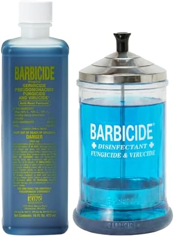 Amazon.com: BARBICIDE Disinfectant Jar and Concentrate Starter Set (21 ...