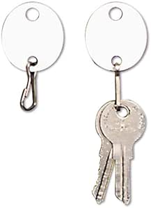 Amazon.com : SteelMaster - Oval Snap-Hook Key Tags, Plastic, 1 1/2 x 1 ...
