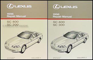 1996 Lexus SC 300 and 400 Repair Shop Manual Original Set SC300 SC400 ...