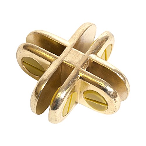 Amazon.com: KC Store Fixtures A14306 4-Way Glass Connector, Brass (Pack ...