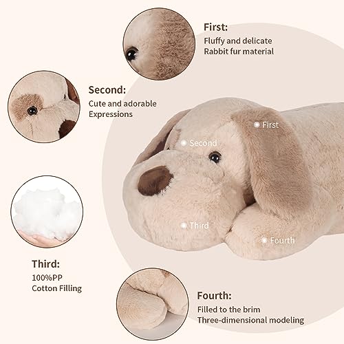 Snapklik.com : 22 Inch Dog Weighted Stuffed Animals, Cute Cuddle ...