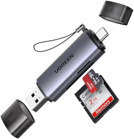 UGREEN USB C & A 3.0 SD Card Reader 5Gbps Aluminum Micro Adapter For SD ...