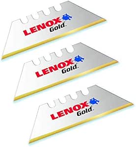 Amazon.com: Set of 3 X 3 Pack Lenox Gold Titanium Edge Utility Knife ...
