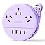 Amazon.com: NTONPOWER Purple Extension Cord with 3 AC Outlet 4 USB(2 ...