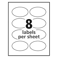 Avery Print - to - The - Edge Oval Labels, 2 x 3.3 Inches,Glossy White ...