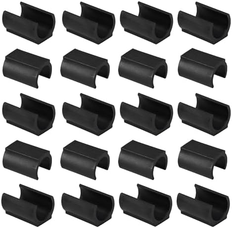 E-outstanding 10pcs 12mm Plastic Chair Foot U Shaped Black Floor Glides ...