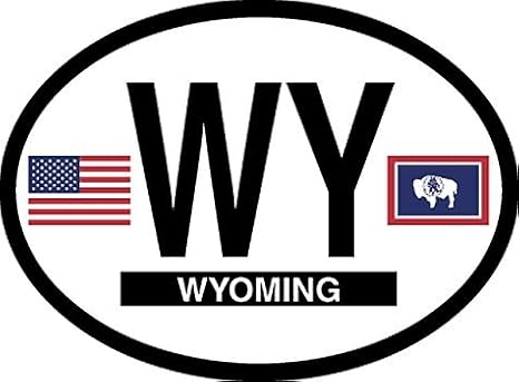 Amazon.com - Flag-It Wyoming Oval Decal for auto, Truck or Boat ...