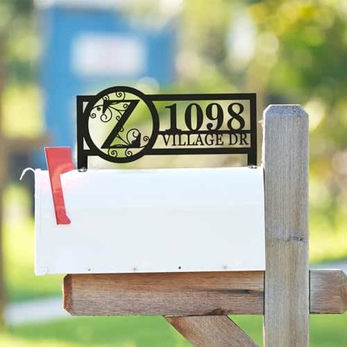 Amazon.com: Custom Mailbox Topper Address Plaque, Personalized Metal ...