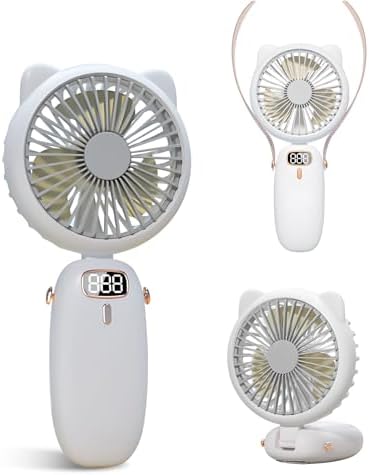 Amazon.com: Handheld Fan Mini, Cute Hand Fan Portable, Powerful USB ...