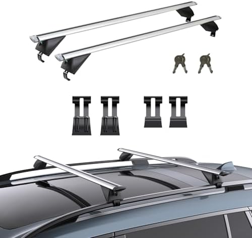 Amazon.com: TrailXpert Universal Lockable Roof Rack Cross Bars, 52 ...