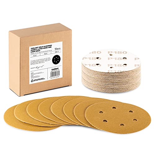 Snapklik.com : 6 Inch 180 Grit Sanding Disc, 6 Hole Hook And Loop ...