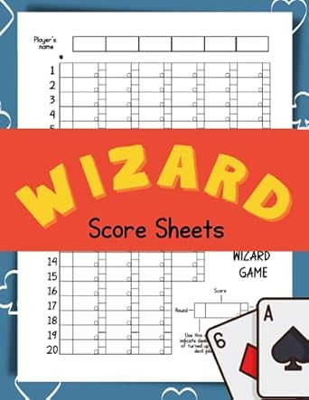 Large Wizard Score Sheets: 130 Score Cards for Scorekeeping, 8.5 x 11 ...