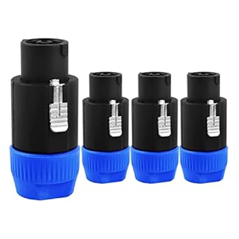 Amazon.com: HBU 4 conectores Speakon de 8 polos – Paquete de 4 ...