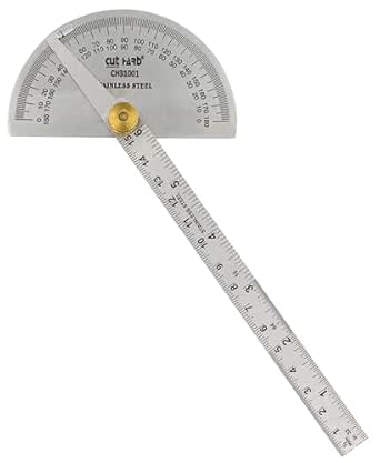CUTHARD Stainless Steel 180 Degree Protractor – Angle Finder, graduated ...