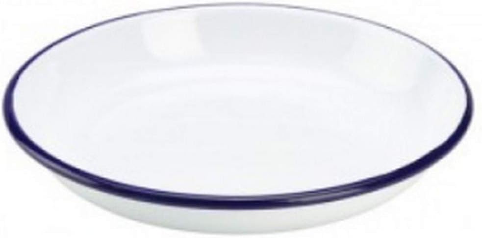Falcon Enamelware Deep Plate Set of 4 Blue/White Enamel Deep Plate Set ...