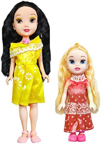 FunBlast Cute Realistic Dolls for Girls - Pack of 2 Pcs, 15 Cm & 24 Cm ...