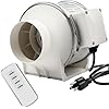 Amazon.com: 4" Inch Inline Exhaust Fan with Remote Control, 280 CFM ...