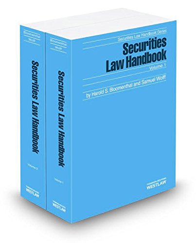 Securities Law Handbook (Securities Law Handbook Series) (2 volume set ...