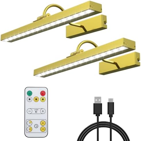 Joossnwell Wireless Picture Light Battery Operated with Remote LED Art ...