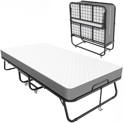 Amazon.com: SPERTIKC Folding Bed with 5” Mattress, 75" x 38" Twin ...