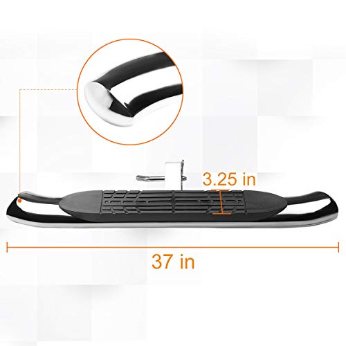 Snapklik.com : 37x4 Inches Oval 2 Inches Receiver Stainless Steel ...